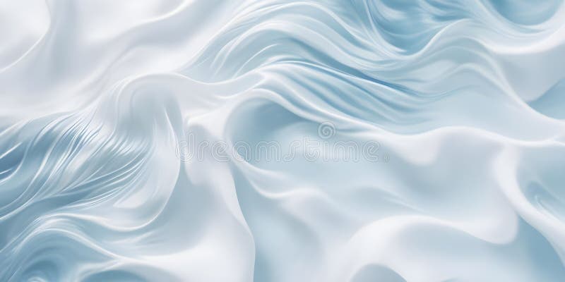 Abstract White and Blue Flowing Fabric Background. Soft, Elegant, and ...