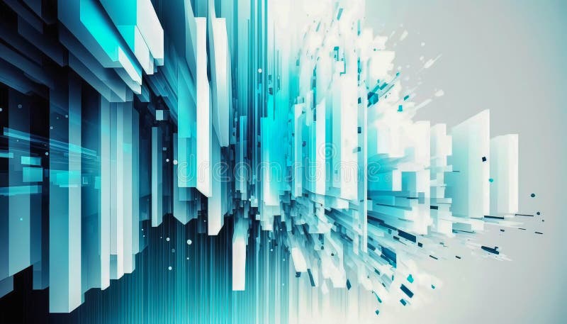 Abstract White and Blue Futuristic Data Computer Technology Business ...