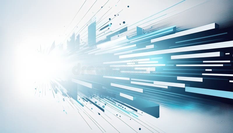 Abstract White and Blue Futuristic Data Computer Technology Business ...