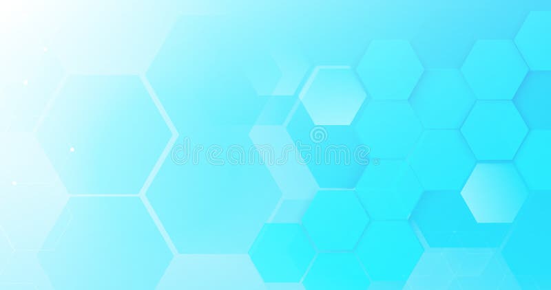 Abstract White and Blue Hexagon Background. Science and Health Care ...