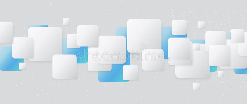 Abstract White and Blue Modern Square Shape Background. Futuristic ...