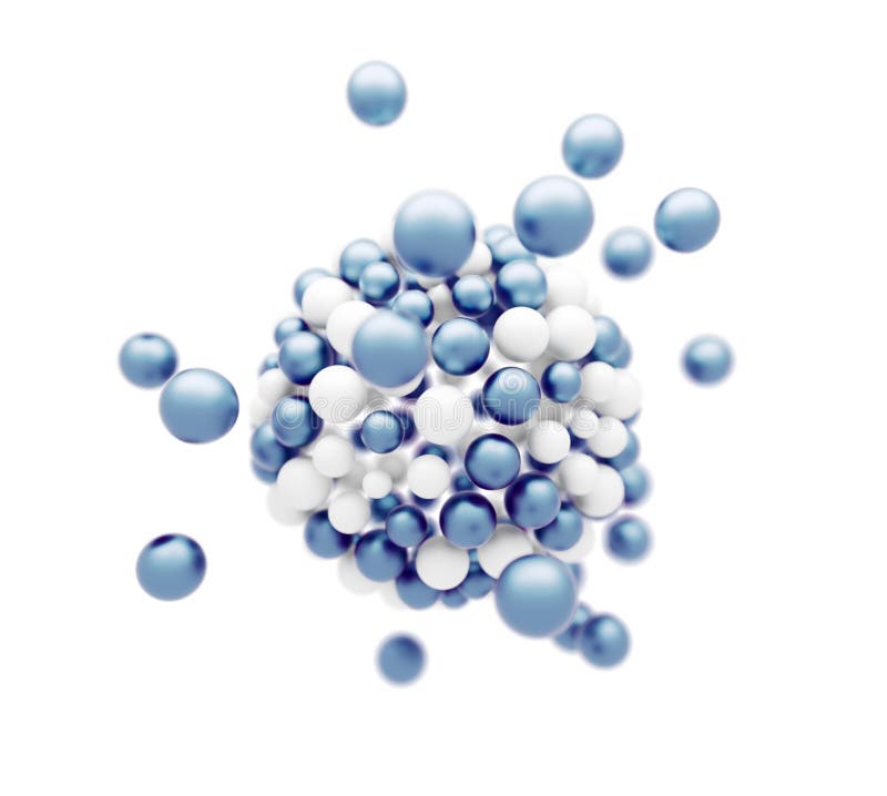 Abstract White and Blue Particles Molecular Structure Stock ...