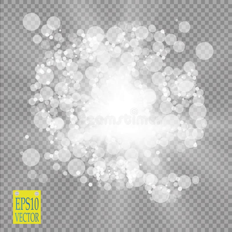 Abstract White Bokeh Effect Explosion with Sparks Modern Design. Stock ...