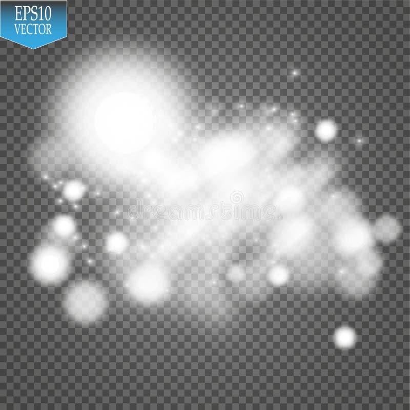 Abstract White Bokeh Effect Explosion With Sparks Modern Design. Glow ...