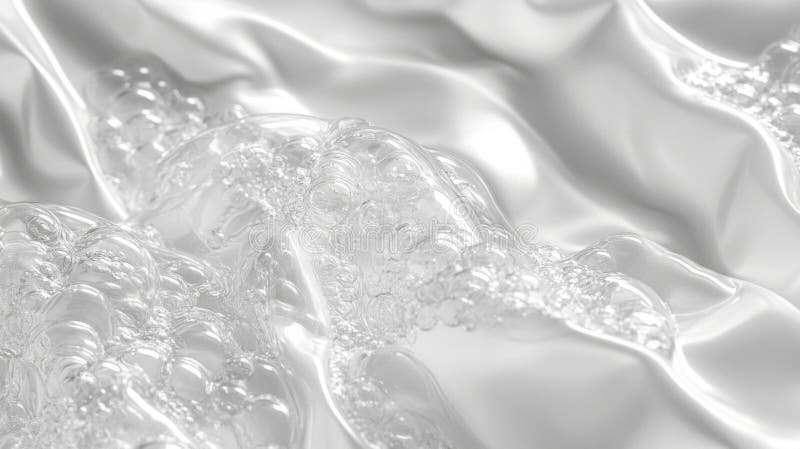 Abstract White Bubbles on a Smooth, Shiny Surface Stock Illustration ...