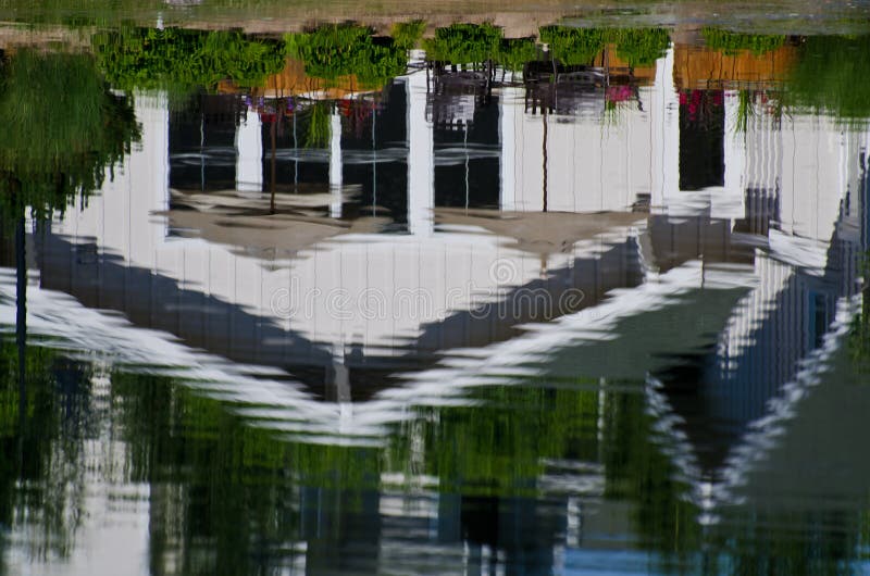 Building Reflected in the Water Stock Photo - Image of building, water ...