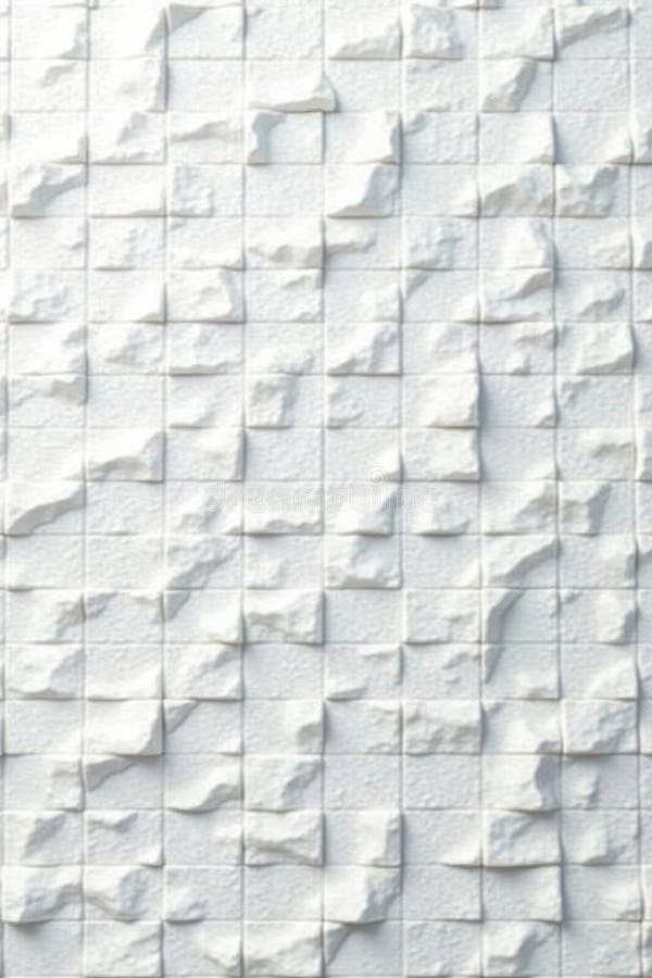 Abstract White Ceramic Mosaic Tile Wall Gleaming, Textured Surface ...