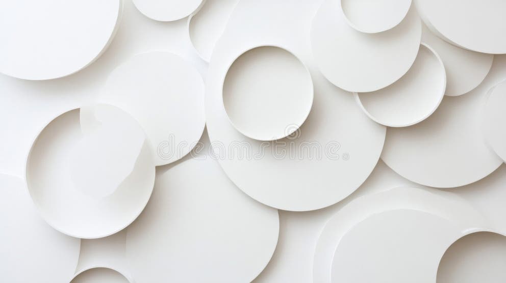 Abstract White Circle Pattern Background Stock Illustration ...
