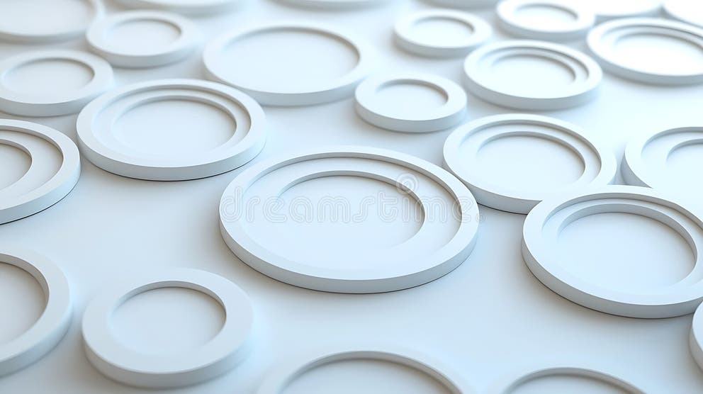 Abstract White Circle Pattern Background - Minimalism Stock ...