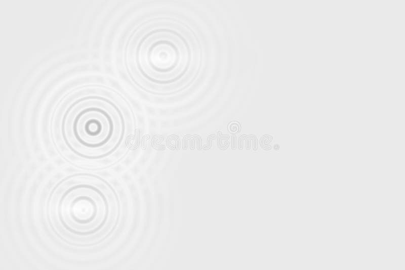 White Circle Sound Waves Oscillating or Water Vortex Abstract ...