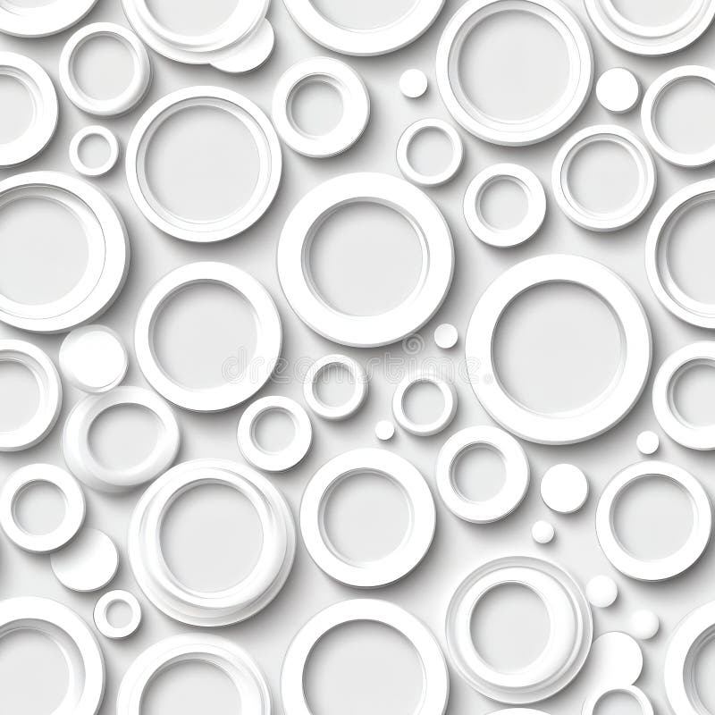 Abstract White Circles Pattern Stock Illustration - Illustration of decor, simple: 355482322