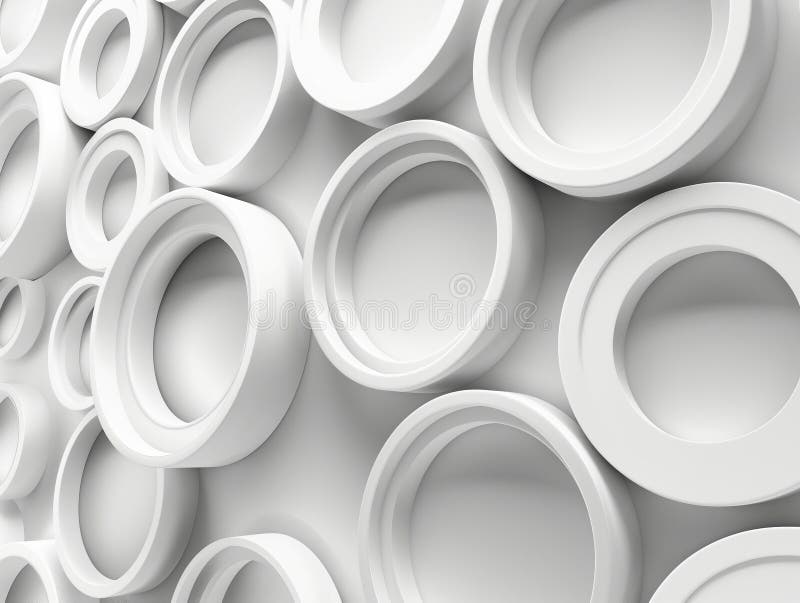 Abstract White Circular Forms Stock Photo - Image of clean, complexity ...