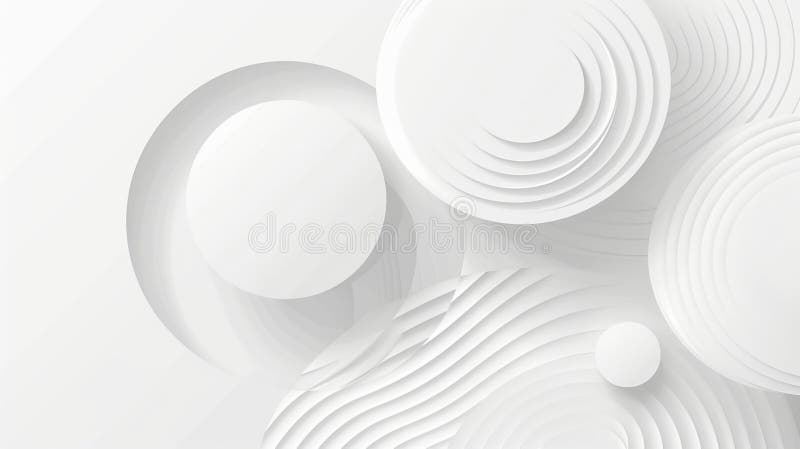 Abstract White Circular Patterns Stock Illustration - Illustration of ...