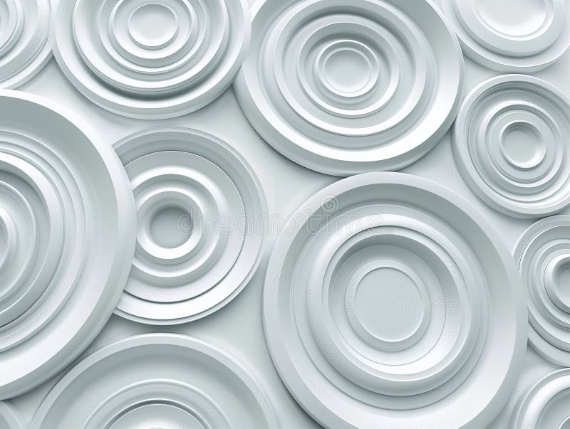 Abstract White Circular Patterns Stock Photo - Image of geometric ...