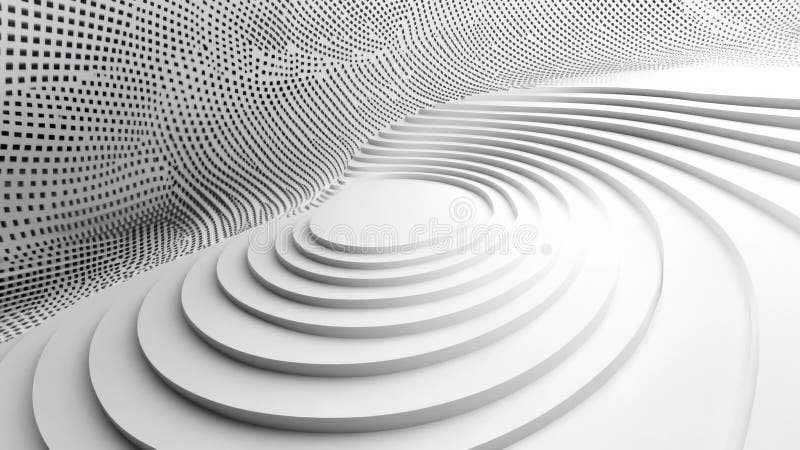 Abstract White Circular Platform Stock Illustration - Illustration of ...
