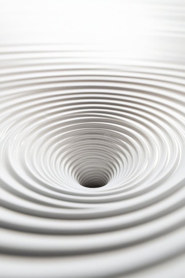 Abstract White Circular Ripple Pattern Creating a Hypnotic and ...