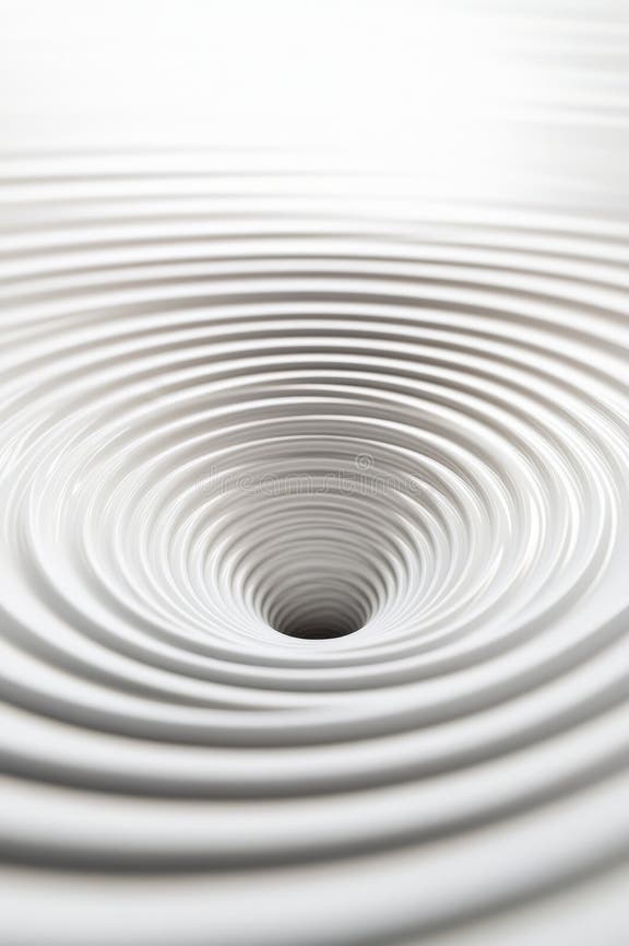 Abstract White Circular Ripple Pattern Creating a Hypnotic and ...