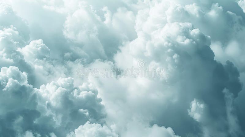 Abstract White Cloud Background with Billowing Clouds and Soft, Dreamy ...