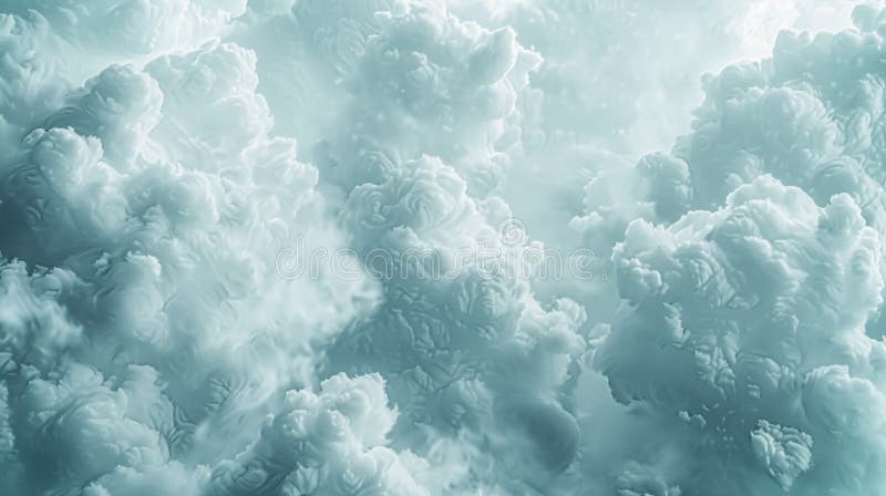 Abstract White Cloud Background with Billowing Clouds and Soft, Dreamy ...