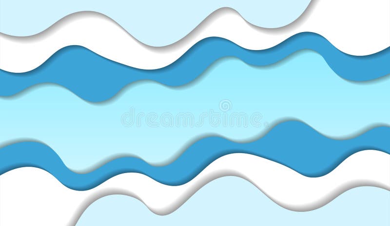 Abstract White Cloud, Retro Styled Paper Cut Pattern, Summer Blue Sky ...