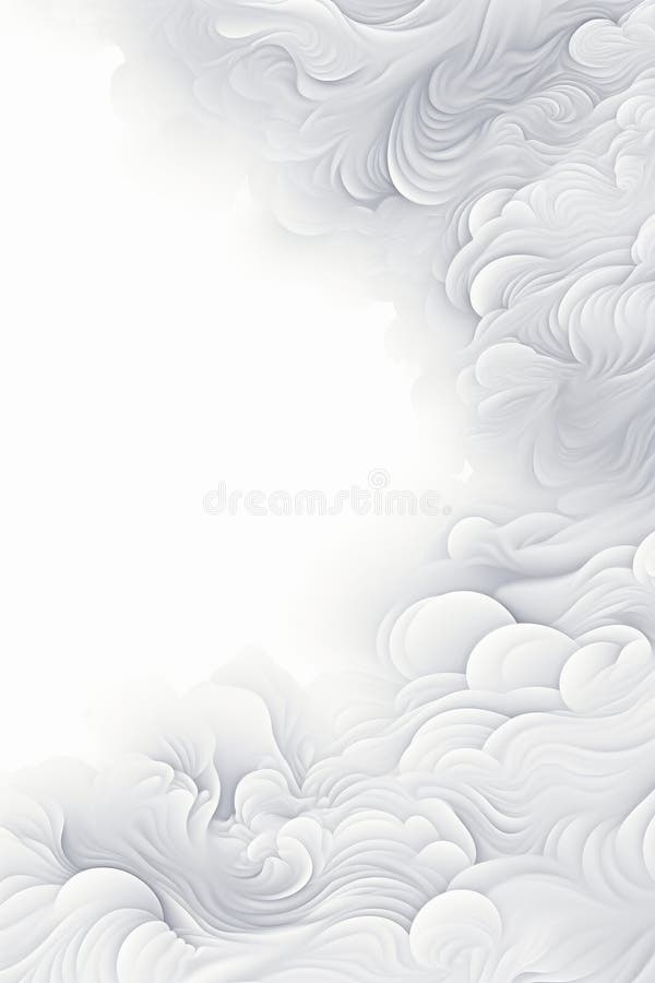 Abstract White Clouds on a White Background Stock Illustration ...