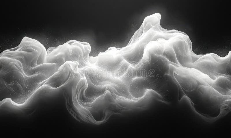 Abstract White Clouds Swirling Against a Dark Background Stock Image ...