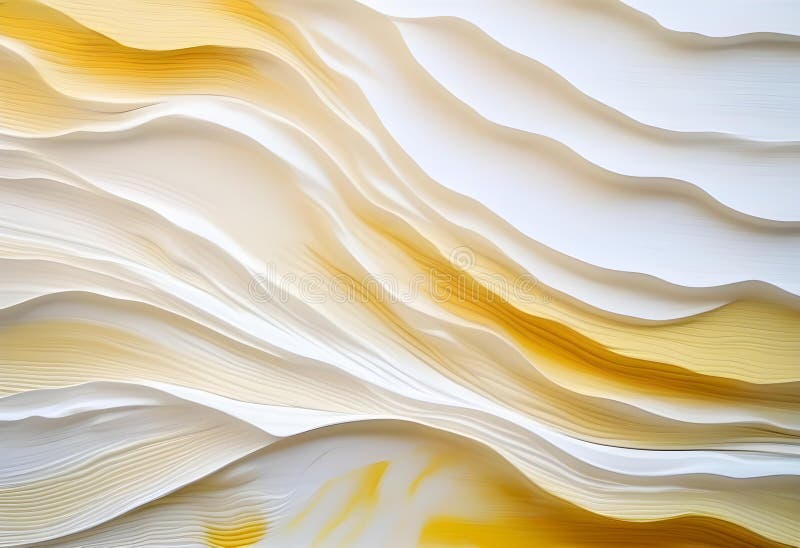 Abstract White Color Acrylic Wave Wall Painting Stock Illustration ...