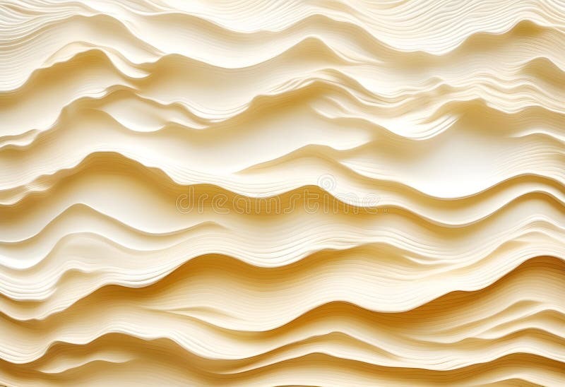 Abstract White Color Acrylic Wave Wall Painting Stock Illustration ...