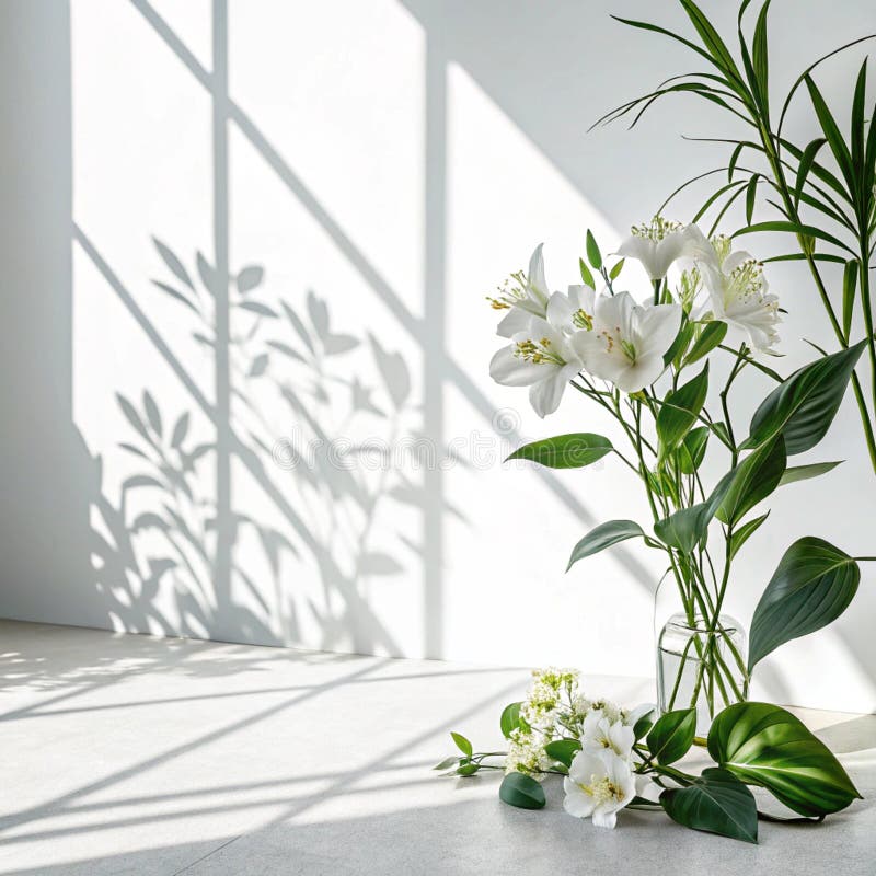 Abstract White Color Studio Background for Product Presentation Stock ...