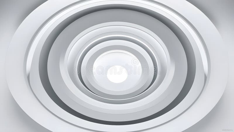 Abstract White Concentric Circles Creating Depth and Movement Stock ...