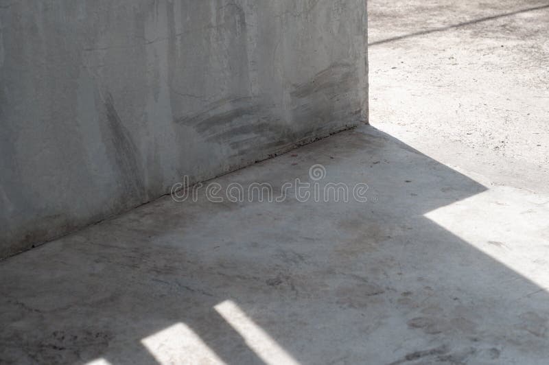 Abstract White Concrete Wall Fragment and Floor. Stock Photo - Image of ...