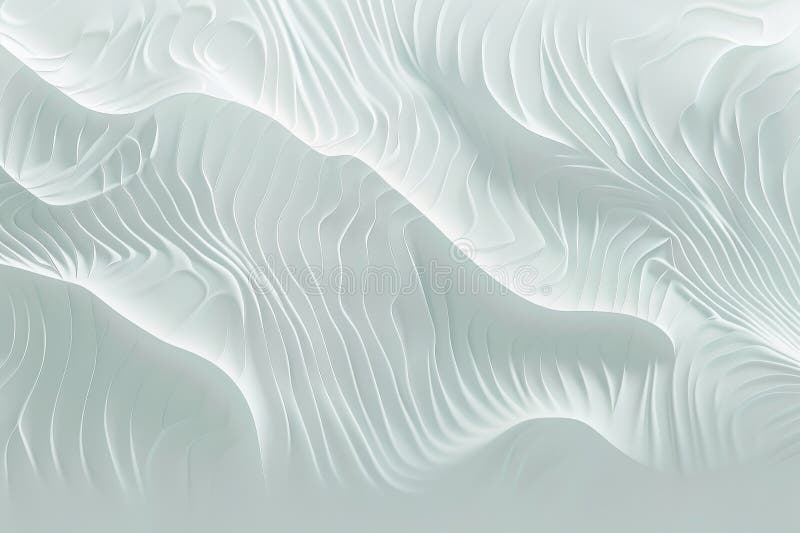 Abstract White Contour Lines Texture, 3D Topographic Map Background ...