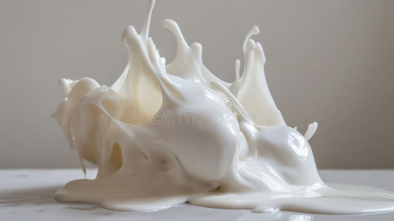 Abstract White Cream Sculpture with Fluid Forms Stock Illustration ...