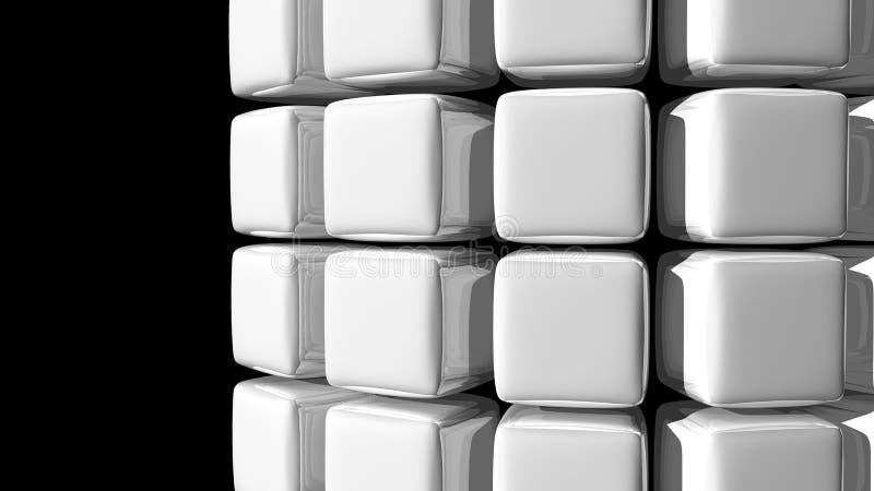 Abstract White Cube Background with a Curve Stock Illustration ...