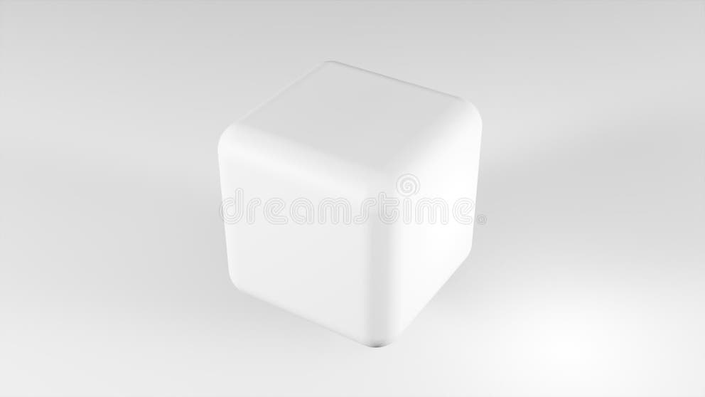 Abstract White cube stock illustration. Illustration of digital - 283374838