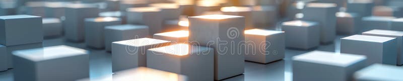 Abstract White Cube Geometric Composition - 3D Render Stock ...