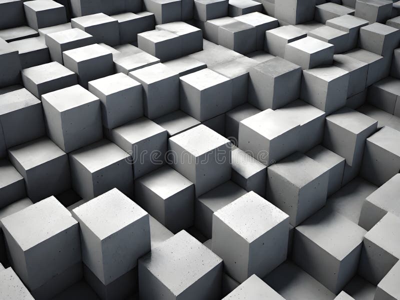 Abstract White Cube Shape Background Stock Illustration - Illustration ...