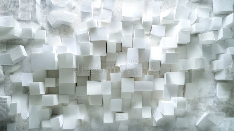 Abstract White Cube Texture Background Stock Illustration ...