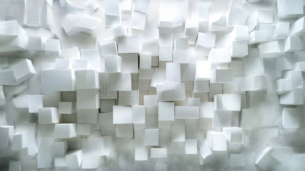 Abstract White Cube Texture Background Stock Illustration ...