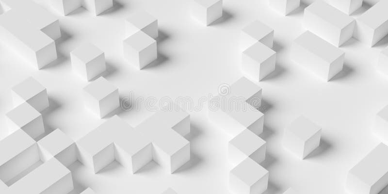 Abstract White Cubes or Blocks Background Wallpaper, Business Data or ...