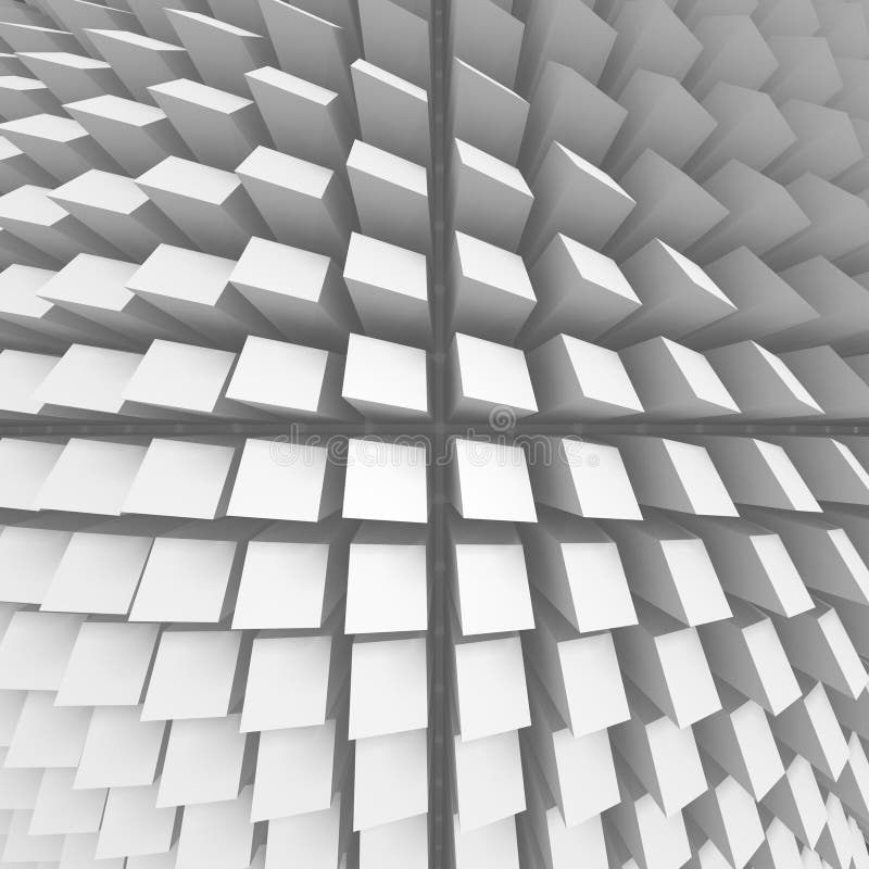 Abstract White Cubes Design Geometric Background Stock Illustration ...