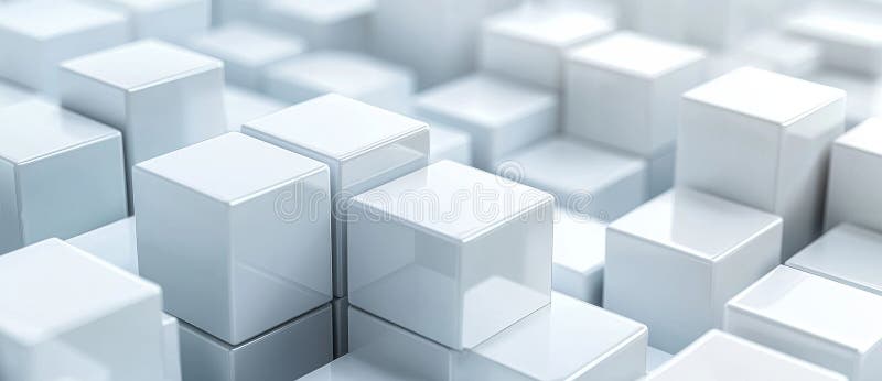 Abstract White Cubes Wall Backdrop Stock Image Stock Photo - Image of ...