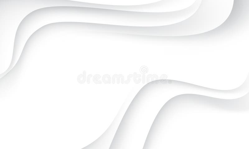 Abstract White Curve Grey Shadow Dynamic Line Background Vector Stock ...