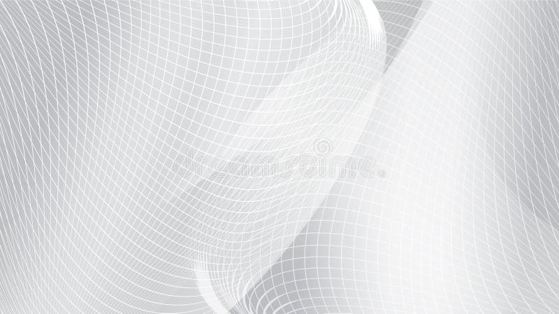 Abstract White Curve Wave Mesh Background Stock Illustration ...