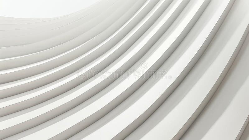 Abstract White Curved Lines Architecture Background Stock Photo - Image ...