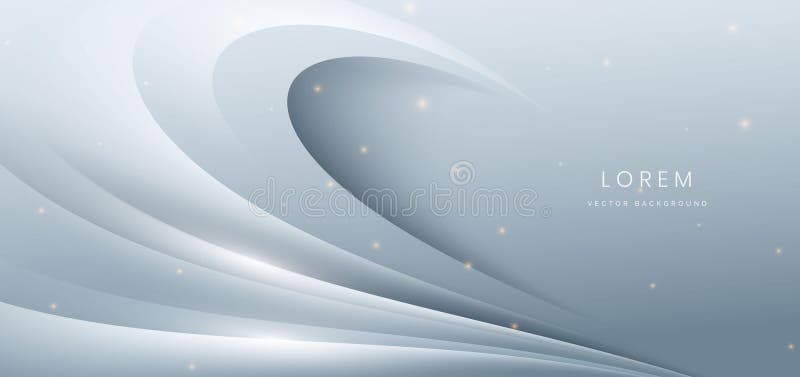 Abstract White Curved Lines on Grey Background with Lighting Effect ...