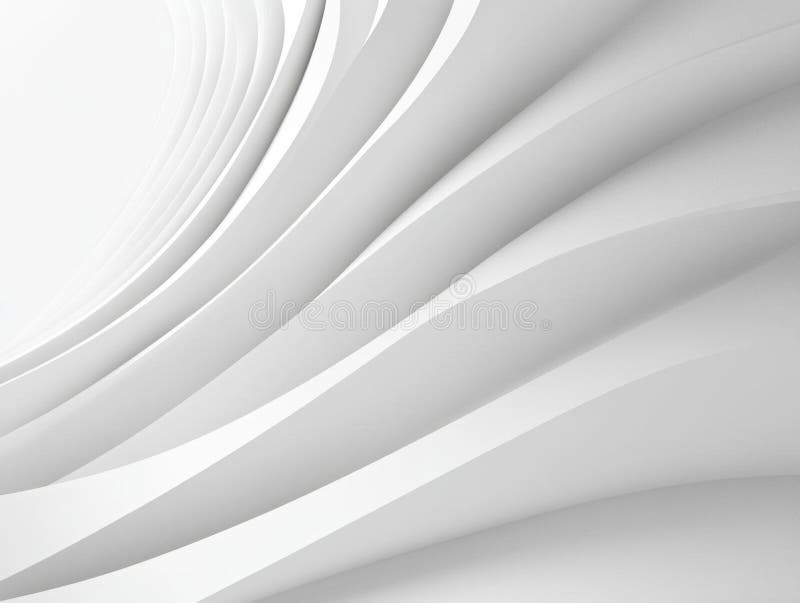 Abstract White Curved Lines, Minimalist Architectural Design Stock ...