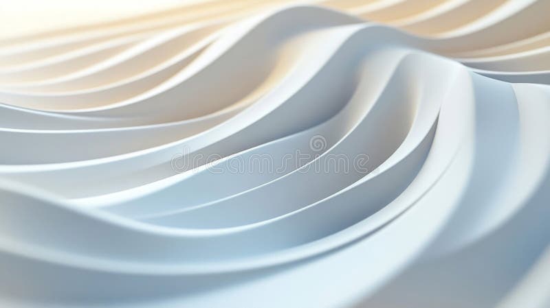 Abstract White Curved Lines and Shapes Stock Illustration ...