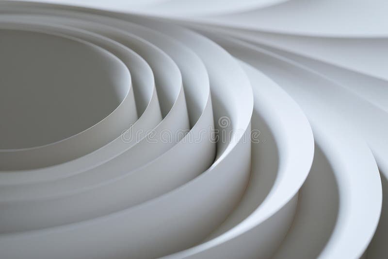 Abstract White Curved Paper Background Stock Illustration ...