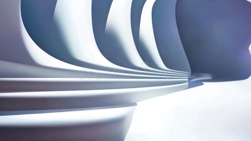 Abstract White Curves Create a Smooth, Flowing Visual Effect ...